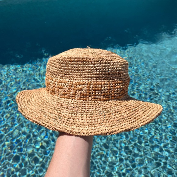 Fendi | Accessories | Fendi Straw Hat Great Condition Authentic Fendi ...